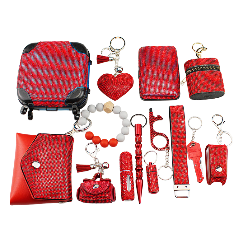 Bling Travel Bag Selfdefense Keychain Set-14 PCS – extenify.com